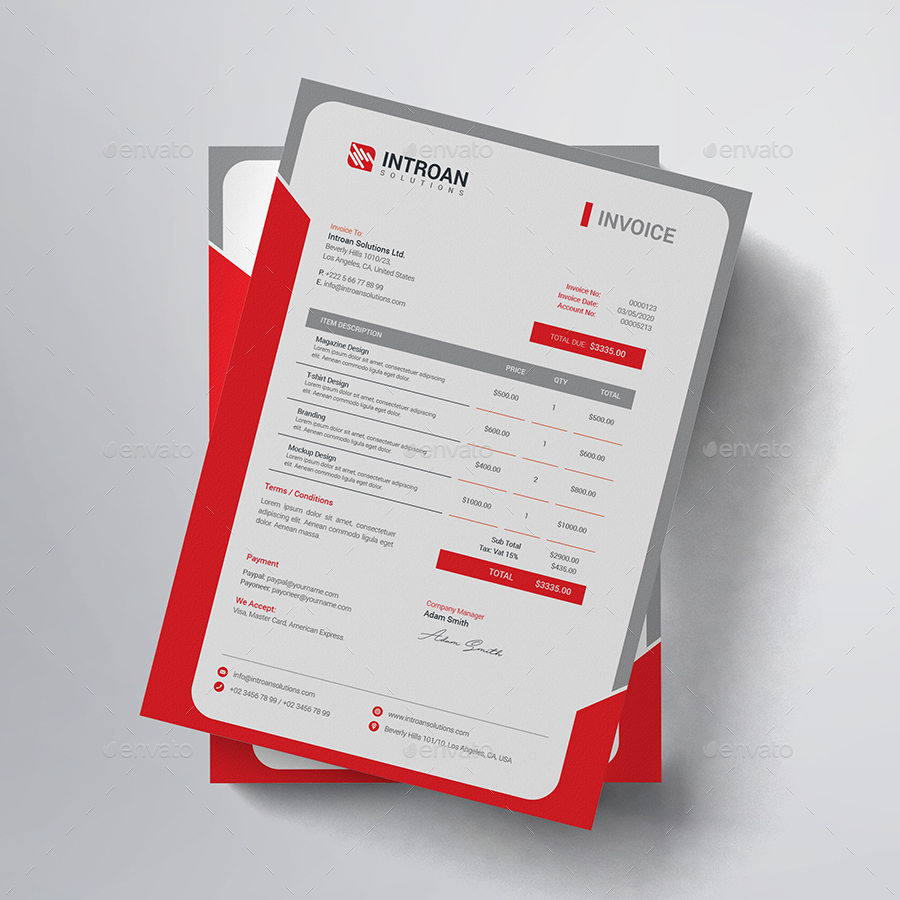 Modern Invoice, Print Templates | GraphicRiver