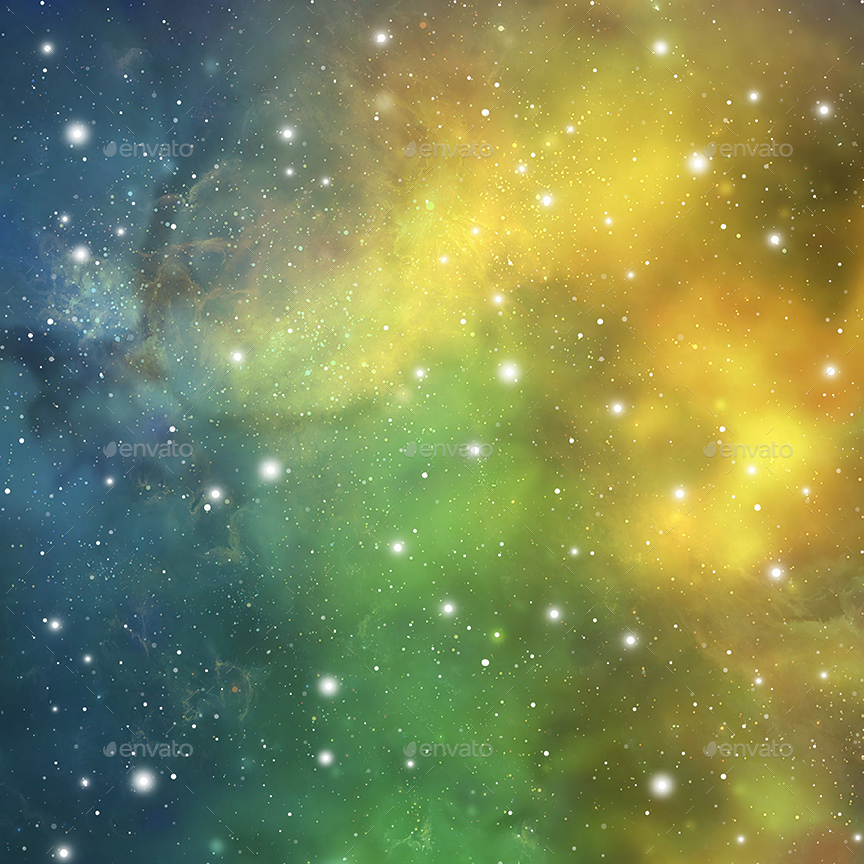 Green Cosmic Digital Scrapbooking Paper 12x12 Inches, Graphics ...