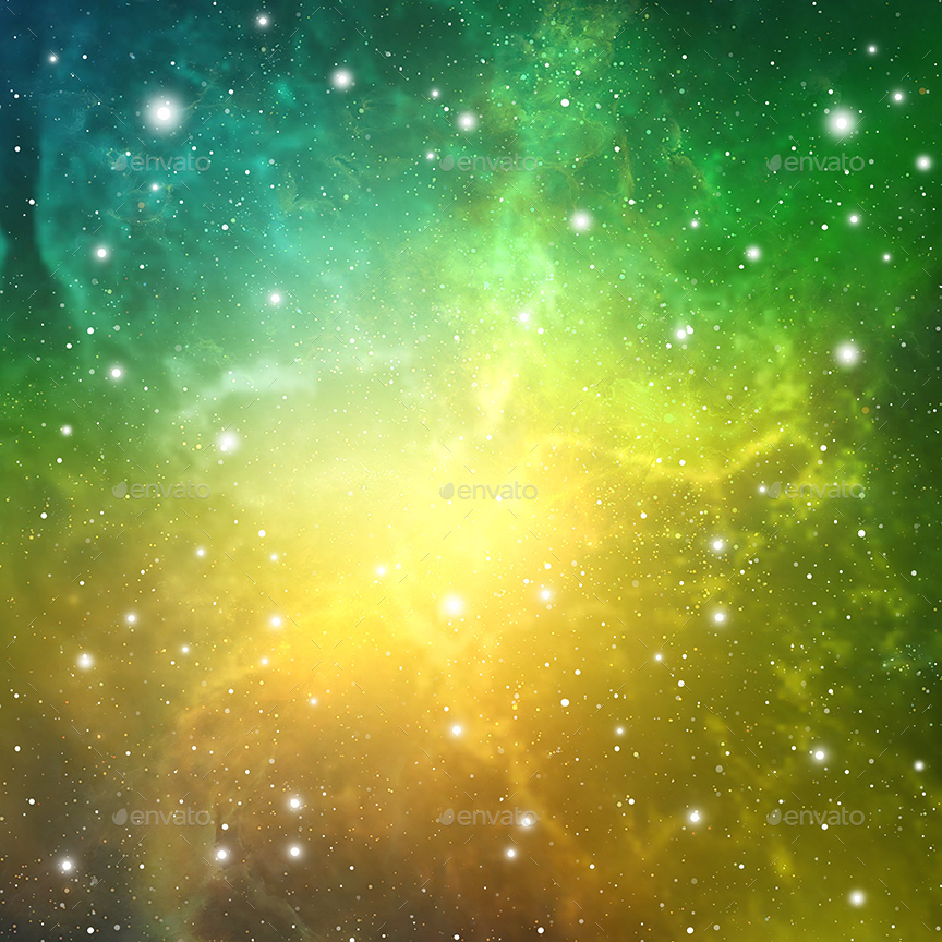 Green Cosmic Digital Scrapbooking Paper 12x12 Inches, Graphics ...