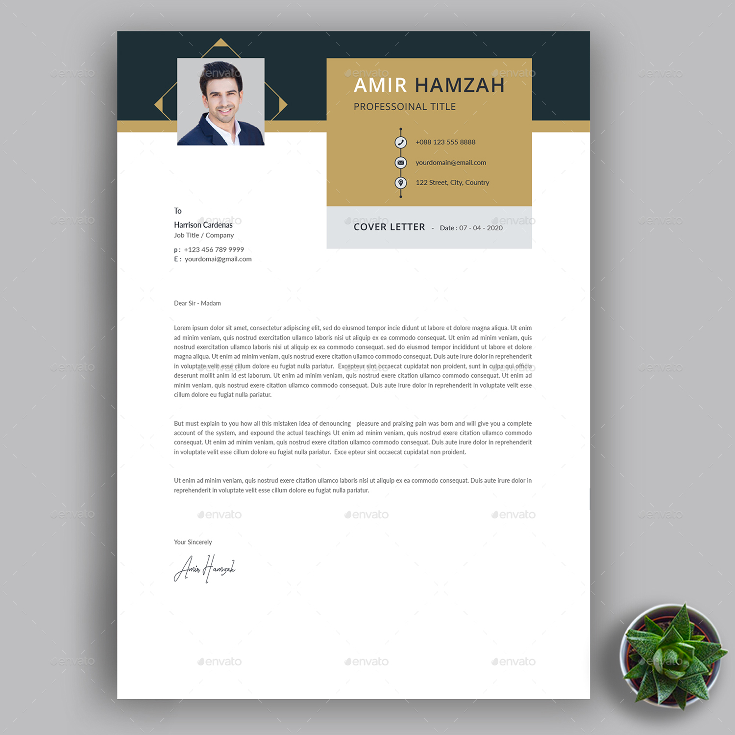 Resume/CV + Cover Letter, Print Templates | GraphicRiver