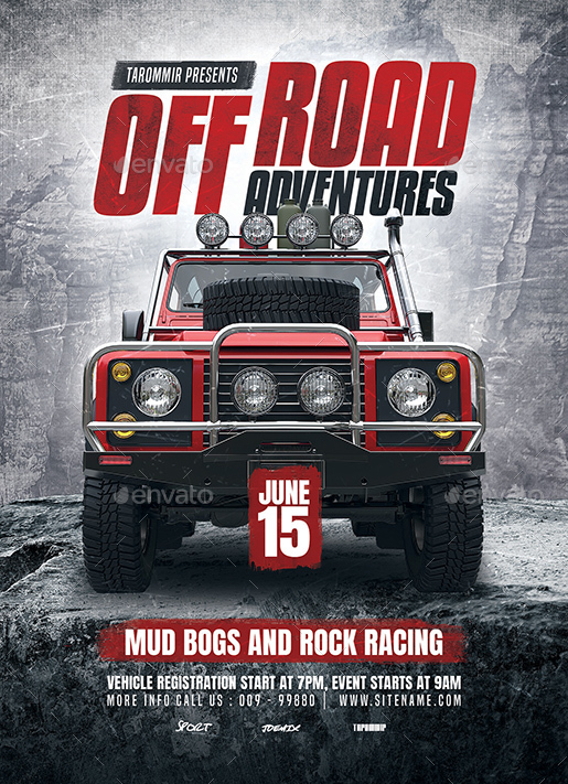 Off Road Flyer, Print Templates | GraphicRiver