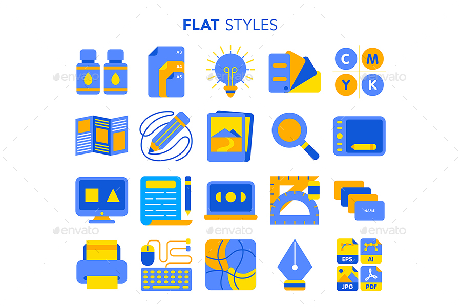 Graphic Design Vector Icons, Icons | GraphicRiver