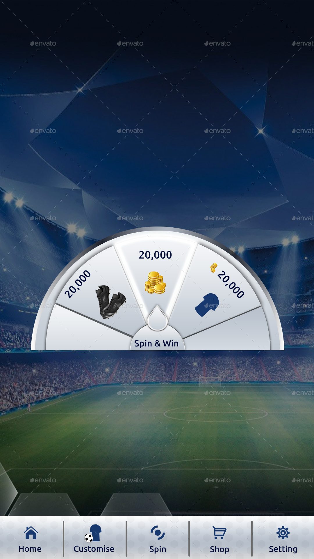 Soccer Mobile Game GUI, Game Assets | GraphicRiver