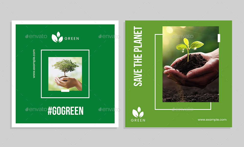 Environment Social Media Post, Web Elements | GraphicRiver