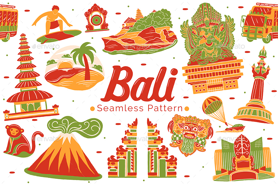 Bali Seamless Pattern, Graphics | GraphicRiver