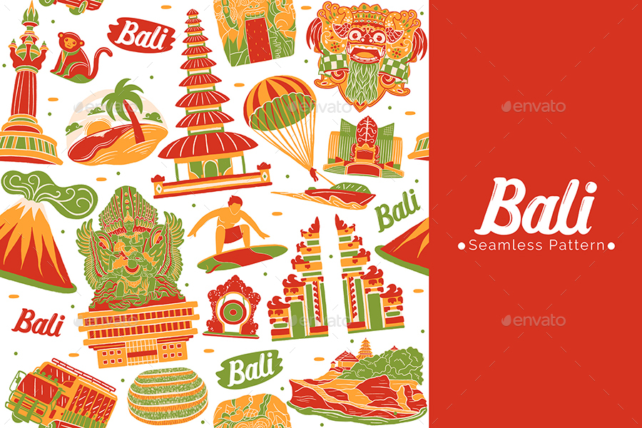 Bali Seamless Pattern, Graphics | GraphicRiver