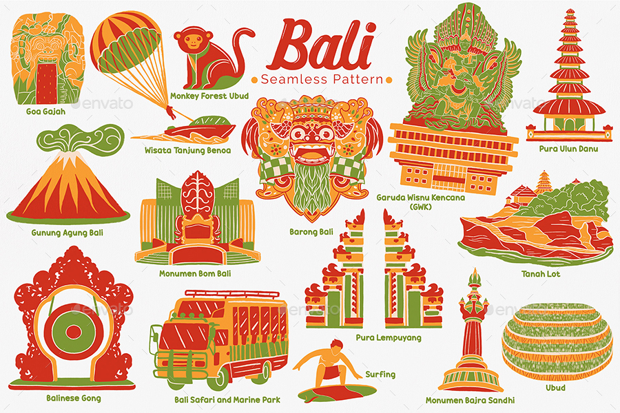 Bali Seamless Pattern, Graphics | GraphicRiver