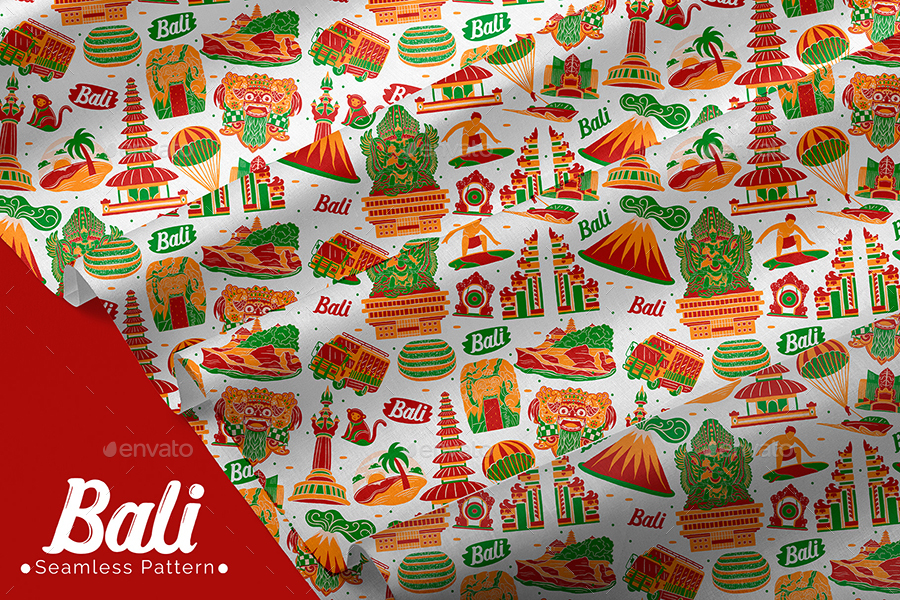Bali Seamless Pattern, Graphics | GraphicRiver