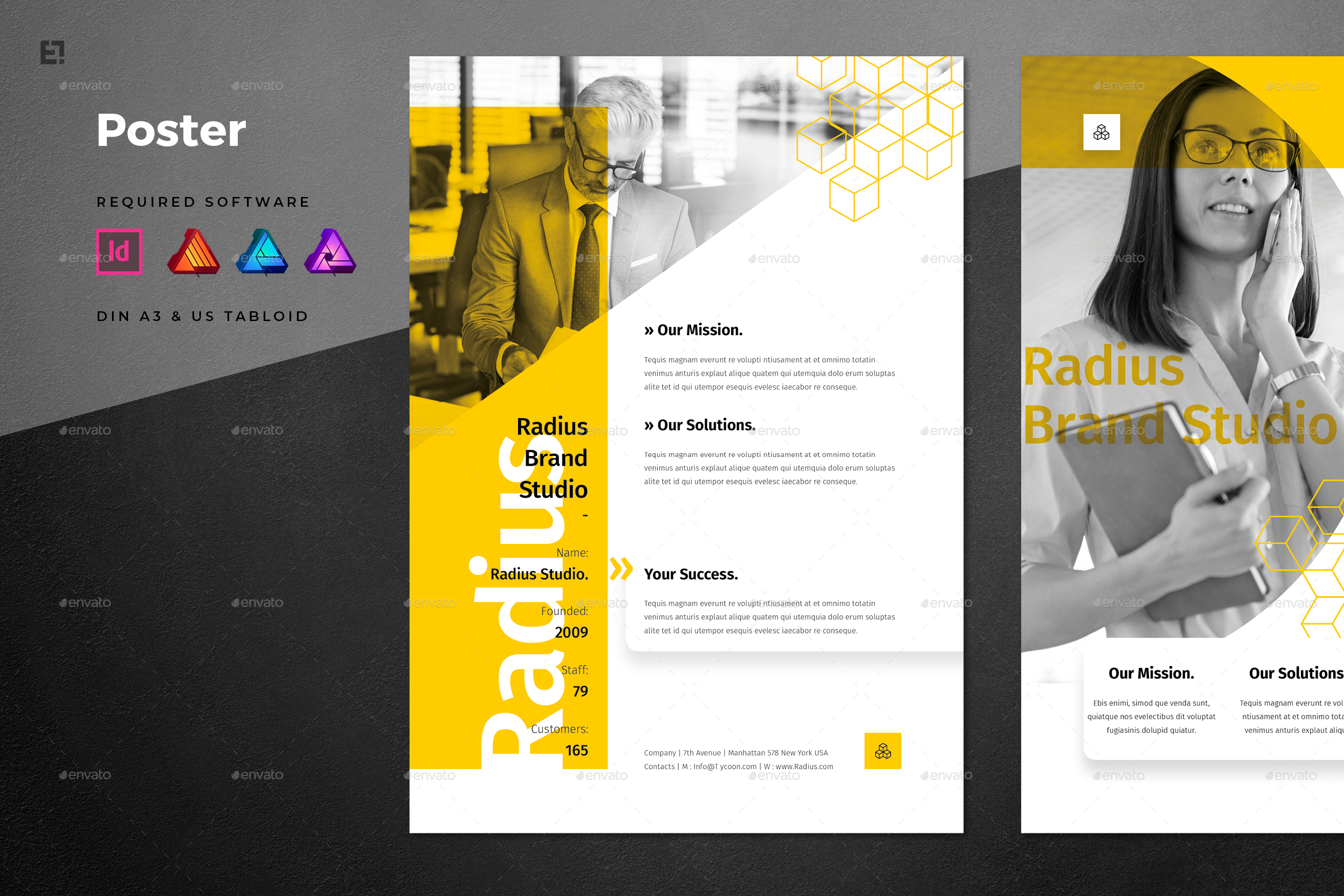 Advertising Poster and Flyer Set, Print Templates | GraphicRiver