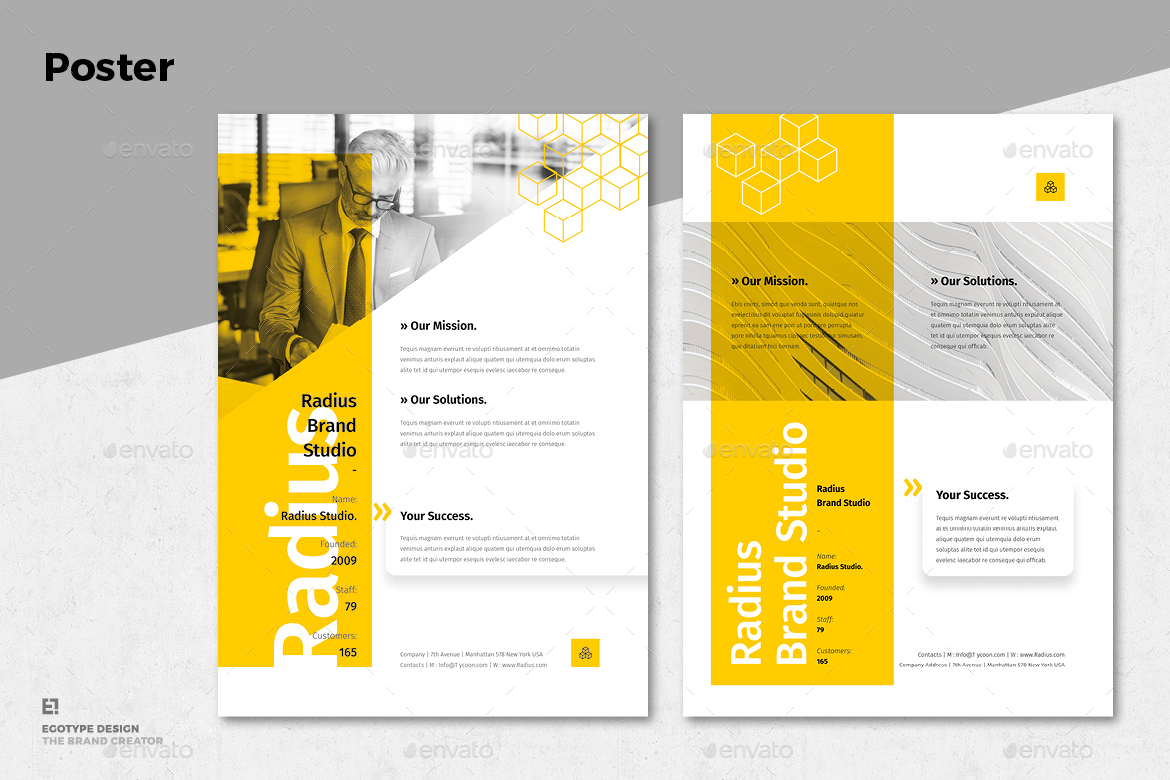 Advertising Poster and Flyer Set, Print Templates | GraphicRiver