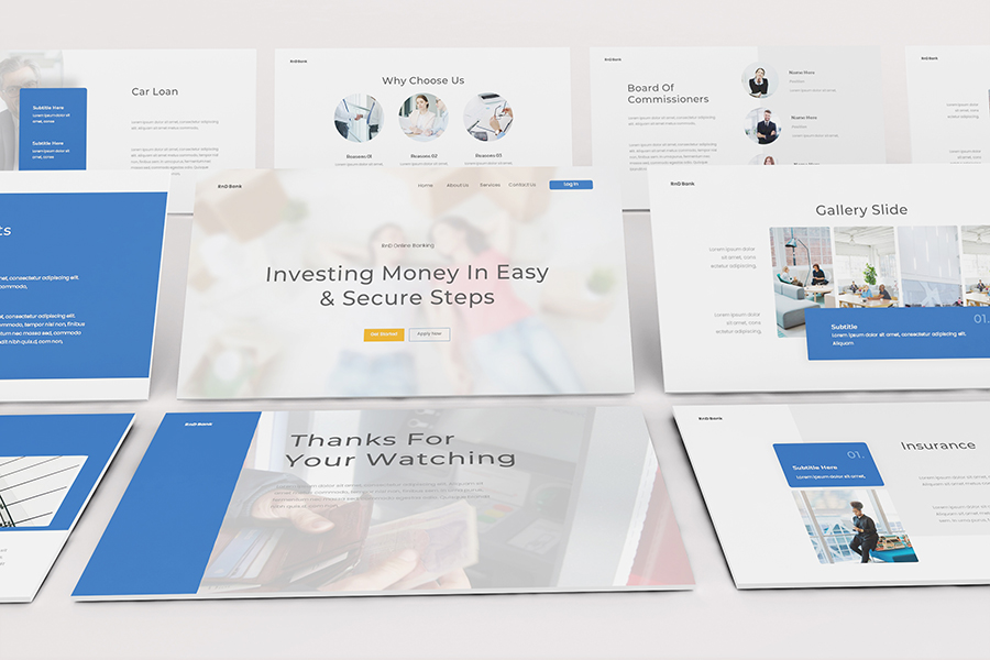 Bank Powerpoint Template, Presentation Templates | GraphicRiver