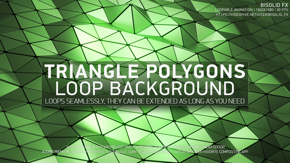 Triangle Polygons Loop Background, Motion Graphics | VideoHive