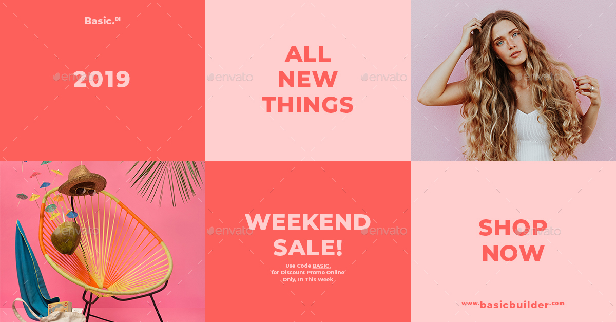 Basic - Social Media Kit Collection, Web Elements | GraphicRiver