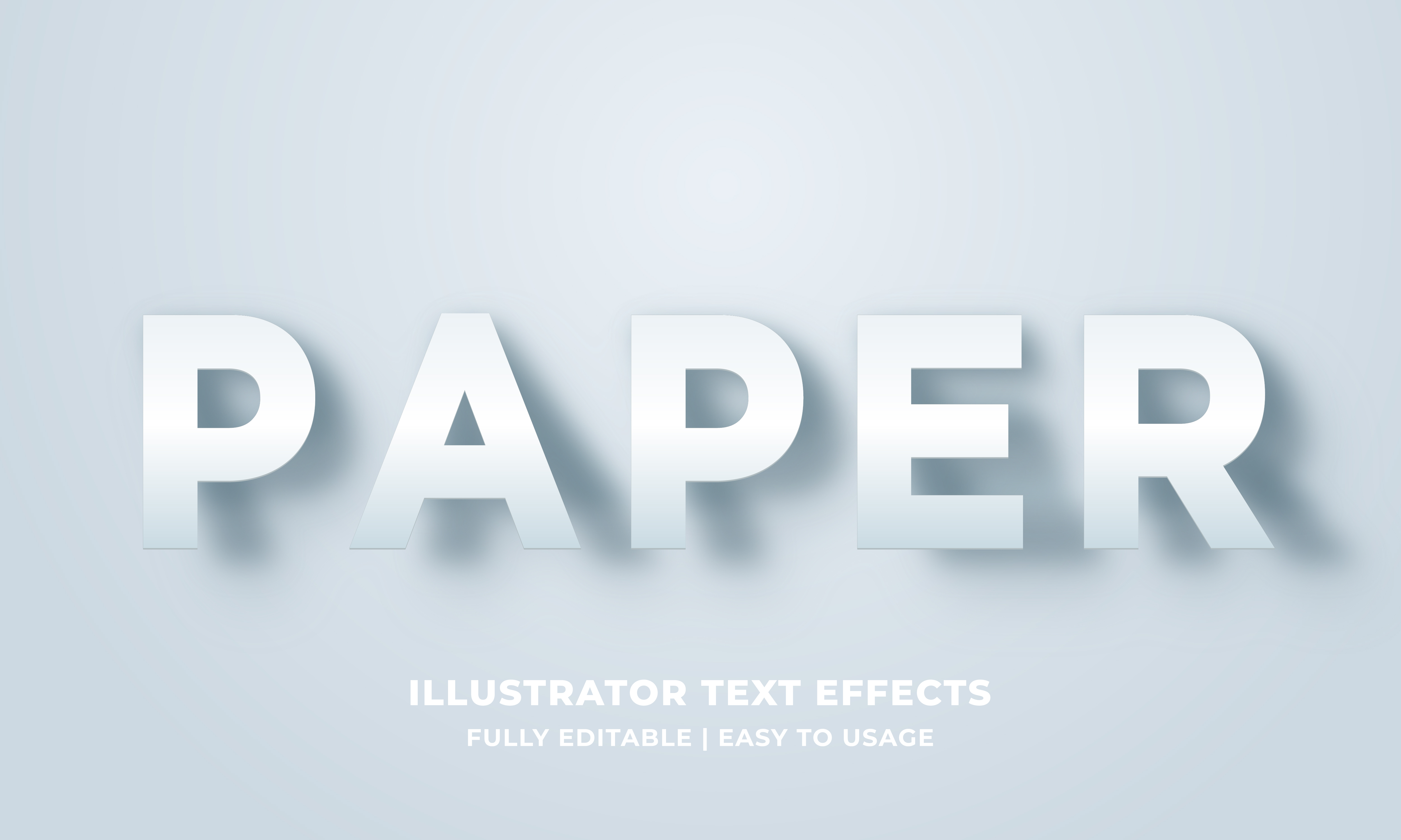 White Paper Text Effect for Illustrator, Add-ons | GraphicRiver