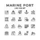 Set Line Icons of Marine Port, Icons | GraphicRiver