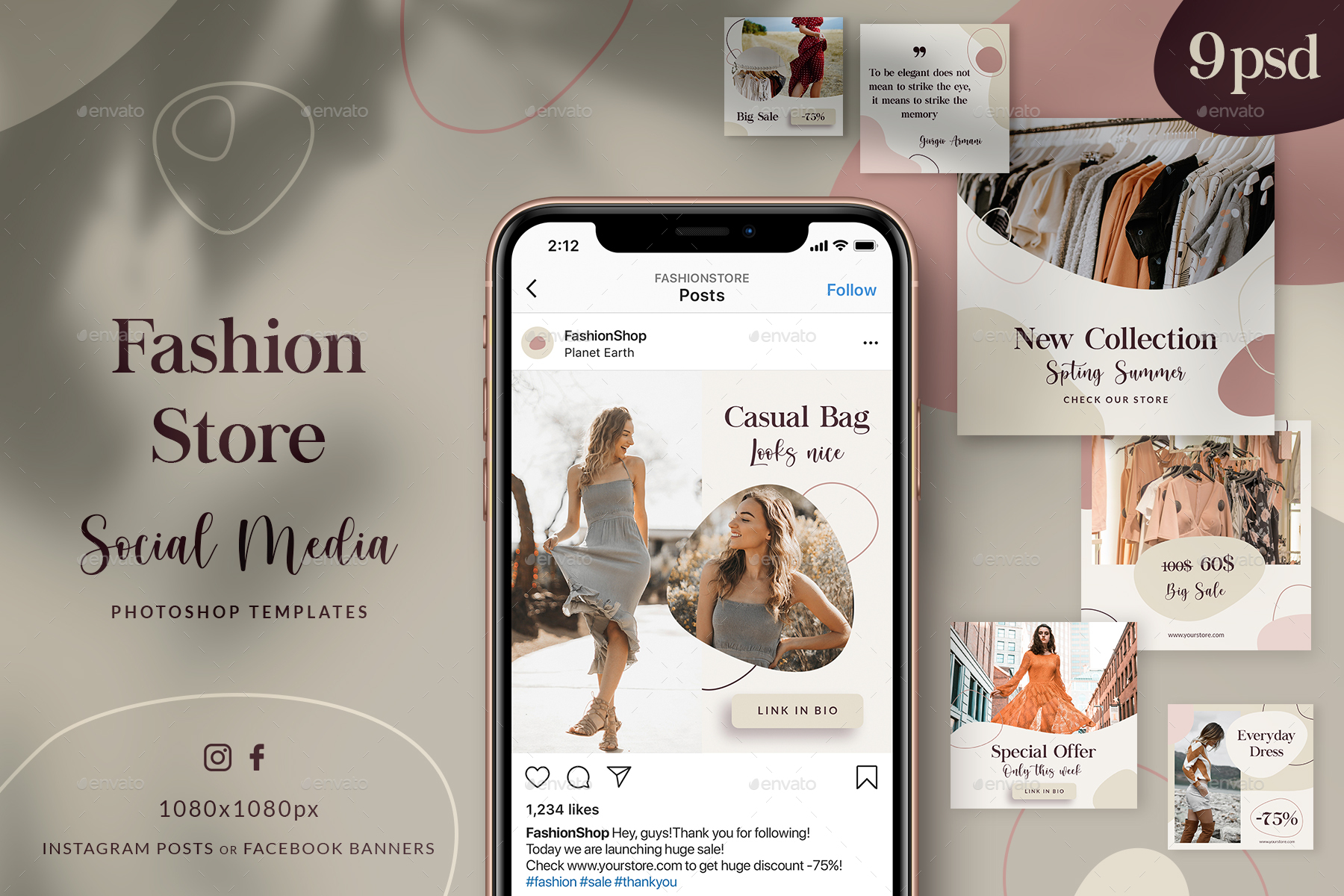 Fashion Store - Social Media Posts, Web Elements | GraphicRiver
