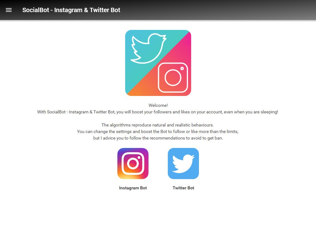 Social Bot - Instagram and Twitter Bot by Automatize | CodeCanyon