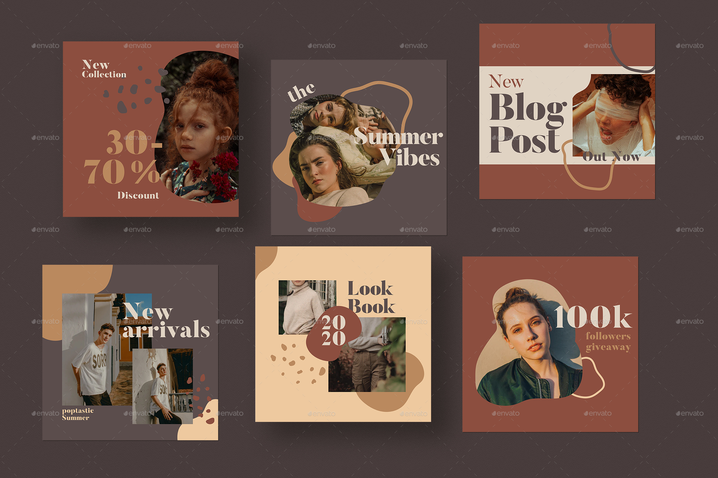 Organic Fashion Instagram Pack, Web Elements | GraphicRiver