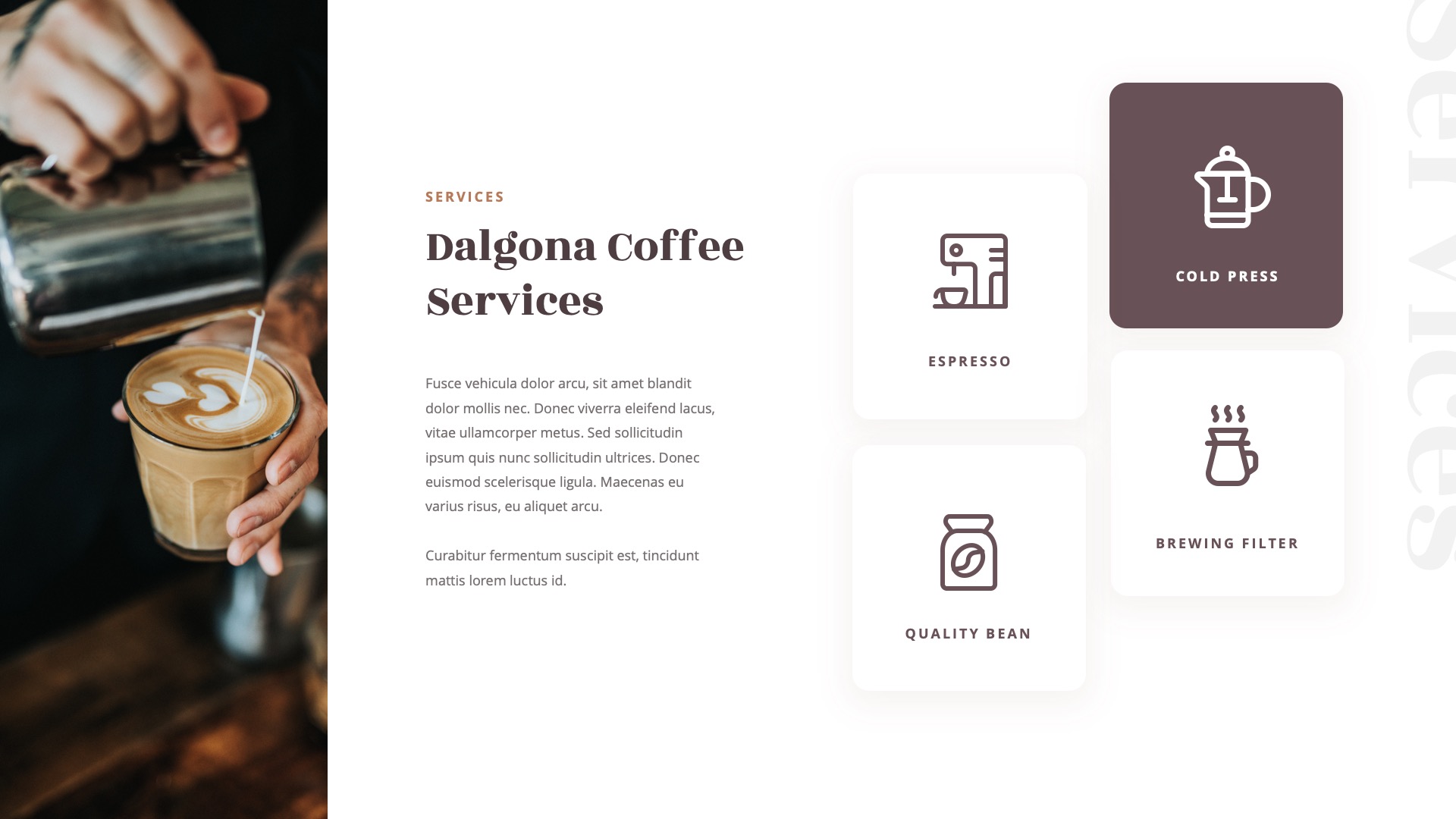 DALGONA - Coffee Shop & Cafe Keynote Template, Presentation Templates