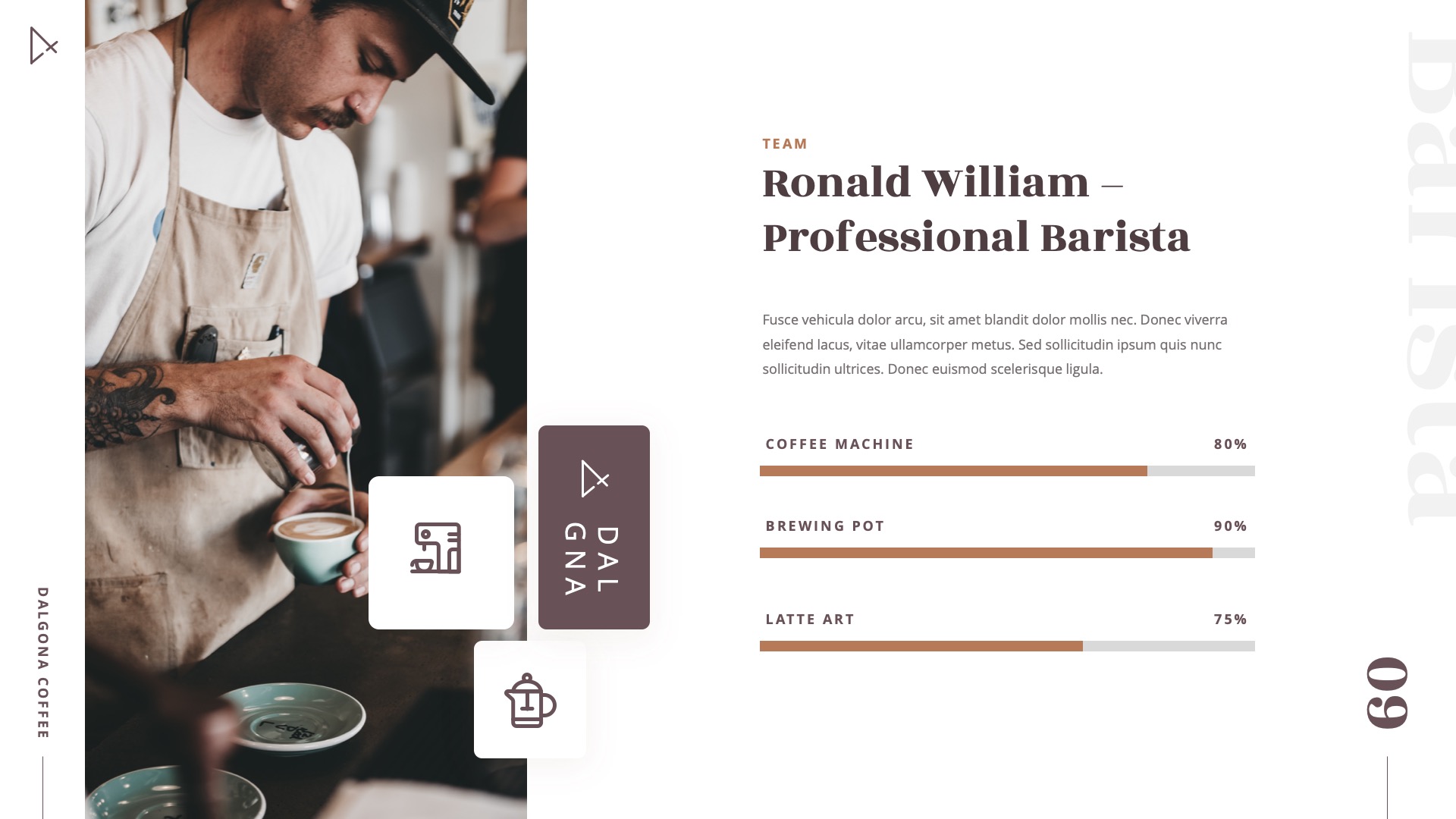 DALGONA - Coffee Shop & Cafe Keynote Template, Presentation Templates