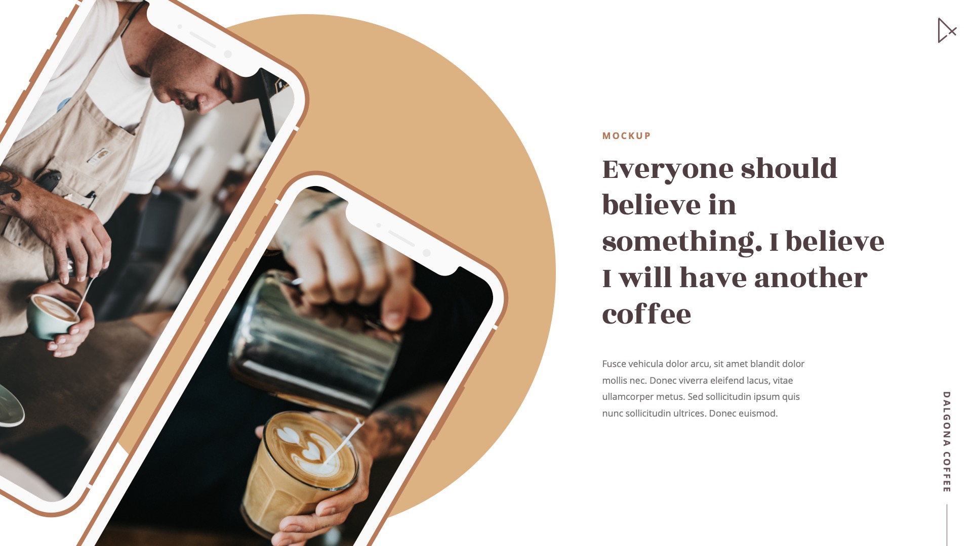 DALGONA - Coffee Shop & Cafe Keynote Template, Presentation Templates