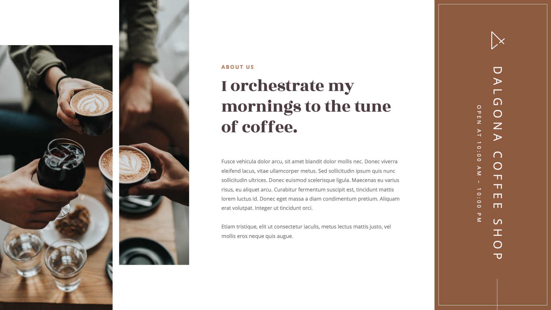 DALGONA - Coffee Shop & Cafe Keynote Template, Presentation Templates