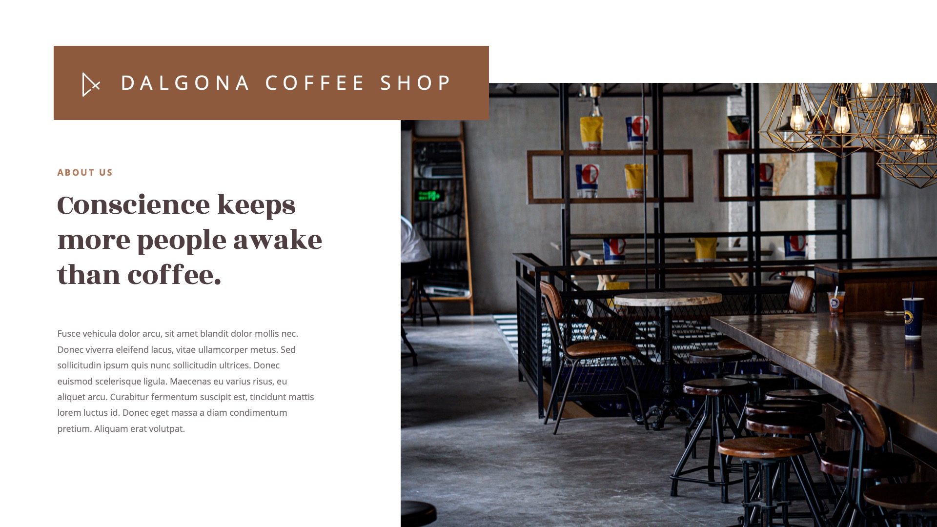 DALGONA - Coffee Shop & Cafe Keynote Template, Presentation Templates