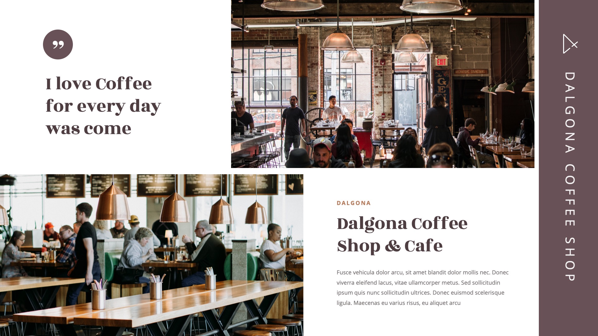 DALGONA - Coffee Shop & Cafe Google Slides Template, Presentation Templates