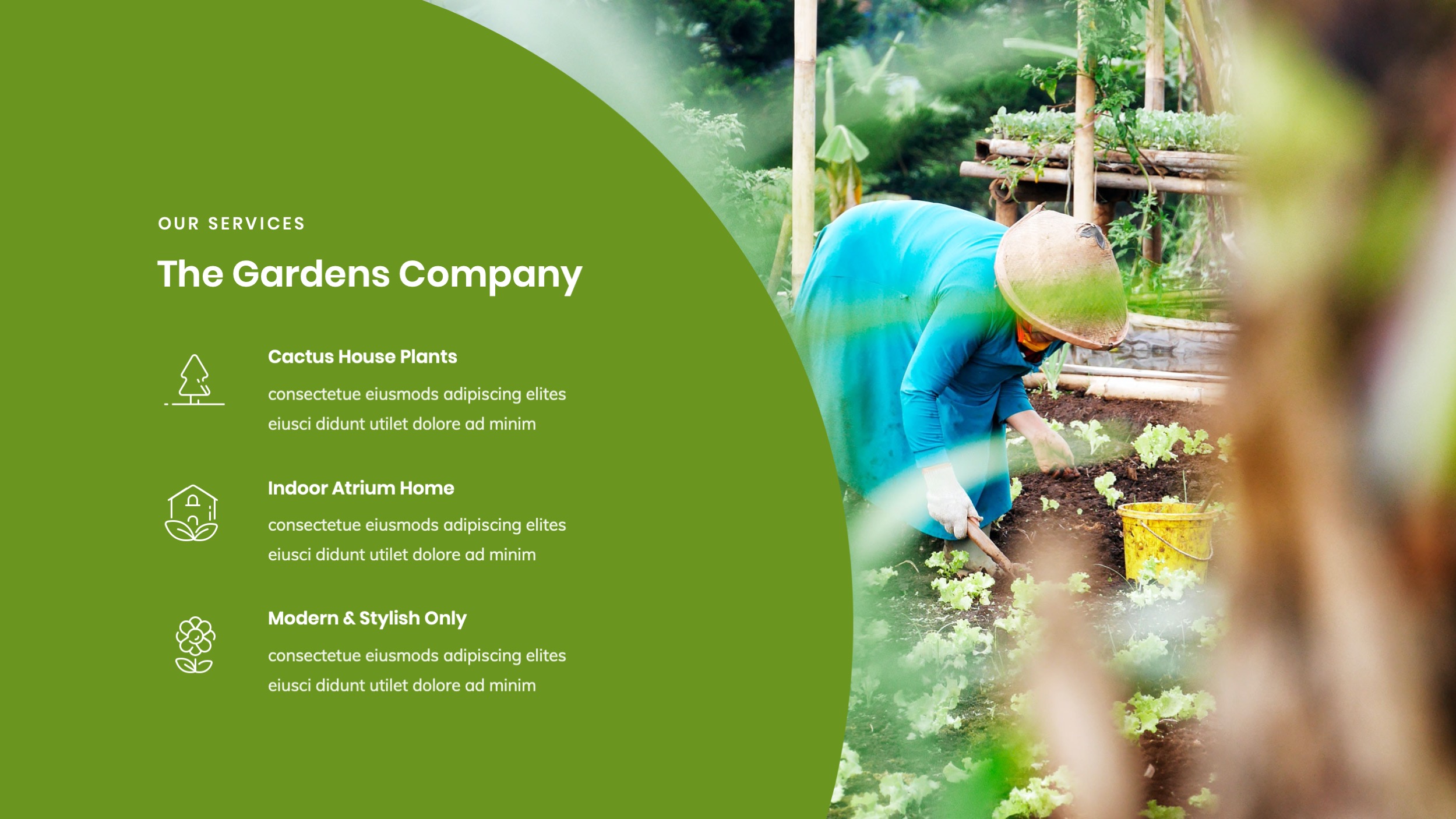 Garden & Landscaping PowerPoint Template, Presentation Templates ...