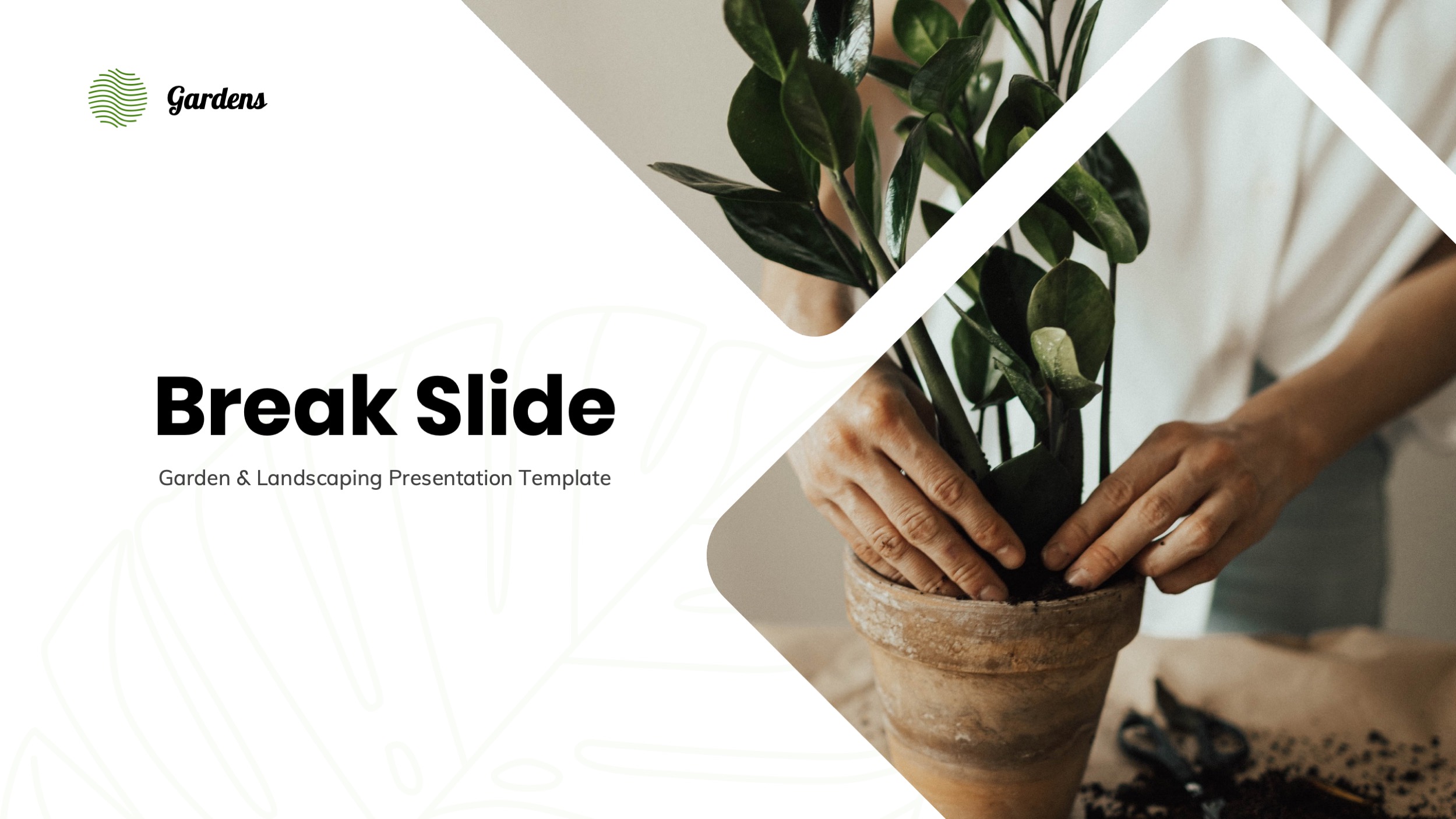 Garden & Landscaping PowerPoint Template, Presentation Templates ...