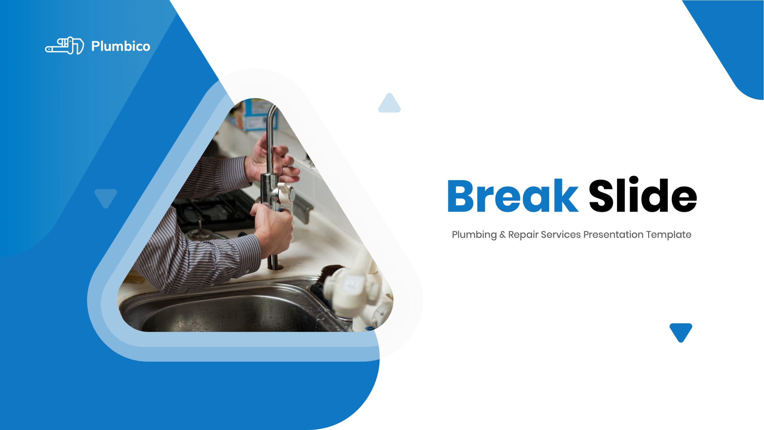 Plumbing & Repair Services PowerPoint Template, Presentation Templates