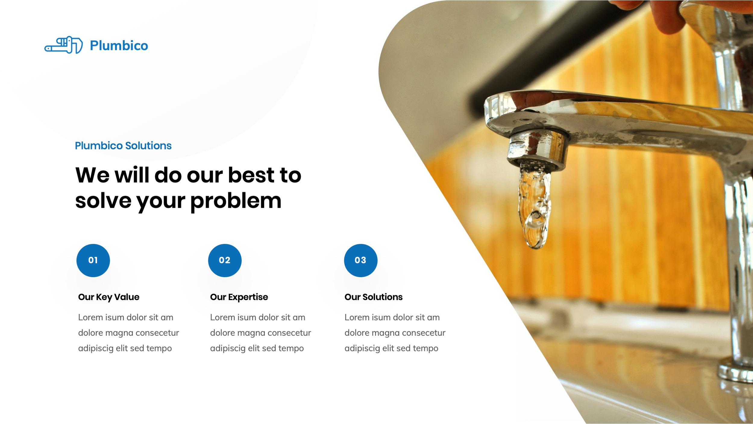 Plumbing & Repair Services PowerPoint Template, Presentation Templates