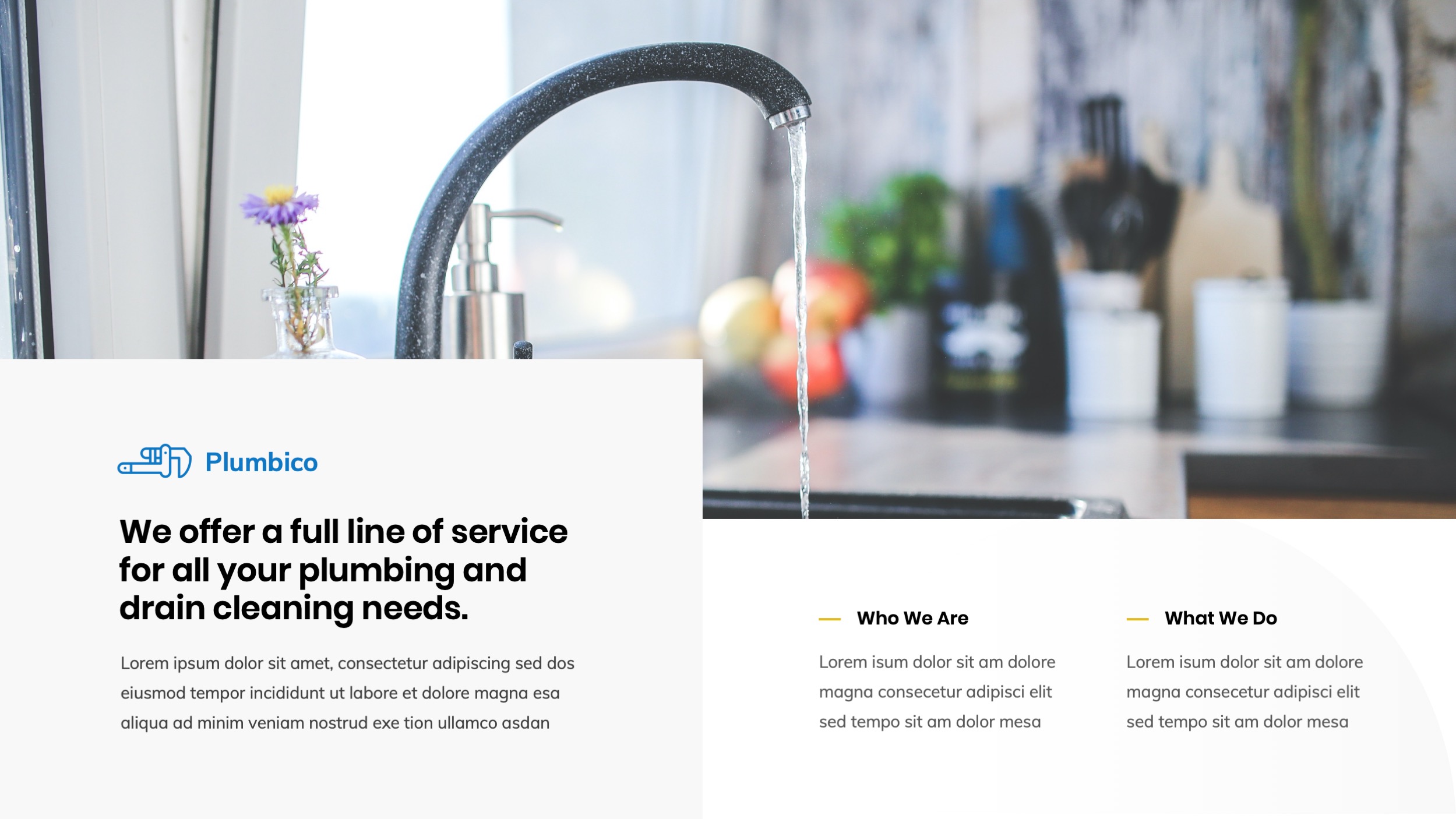 Plumbing & Repair Services PowerPoint Template, Presentation Templates