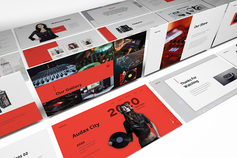 Audio Store Powerpoint Template, Presentation Templates | GraphicRiver