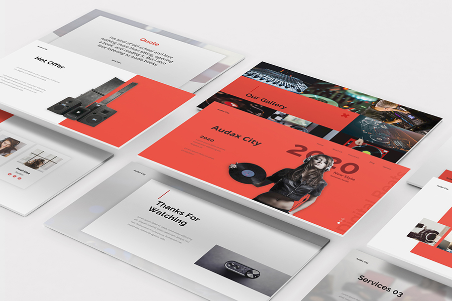 Audio Store Powerpoint Template, Presentation Templates | GraphicRiver