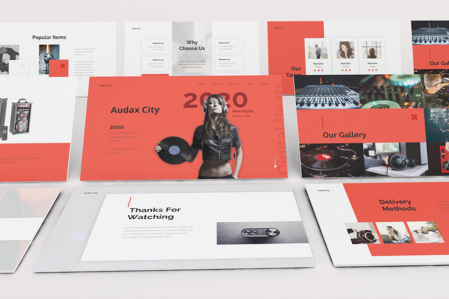 Audio Store Powerpoint Template, Presentation Templates | GraphicRiver