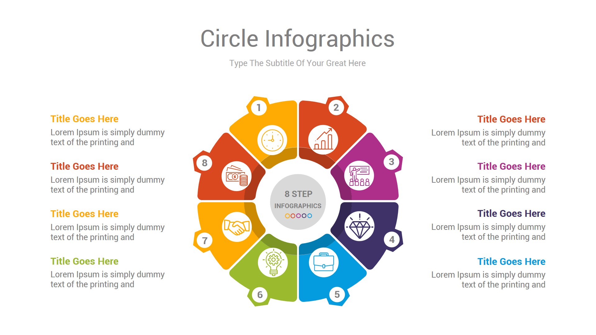 Circle Infographics PowerPoint and Illustrator Diagrams, Presentation ...