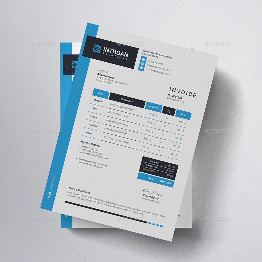 Modern Invoice, Print Templates | GraphicRiver