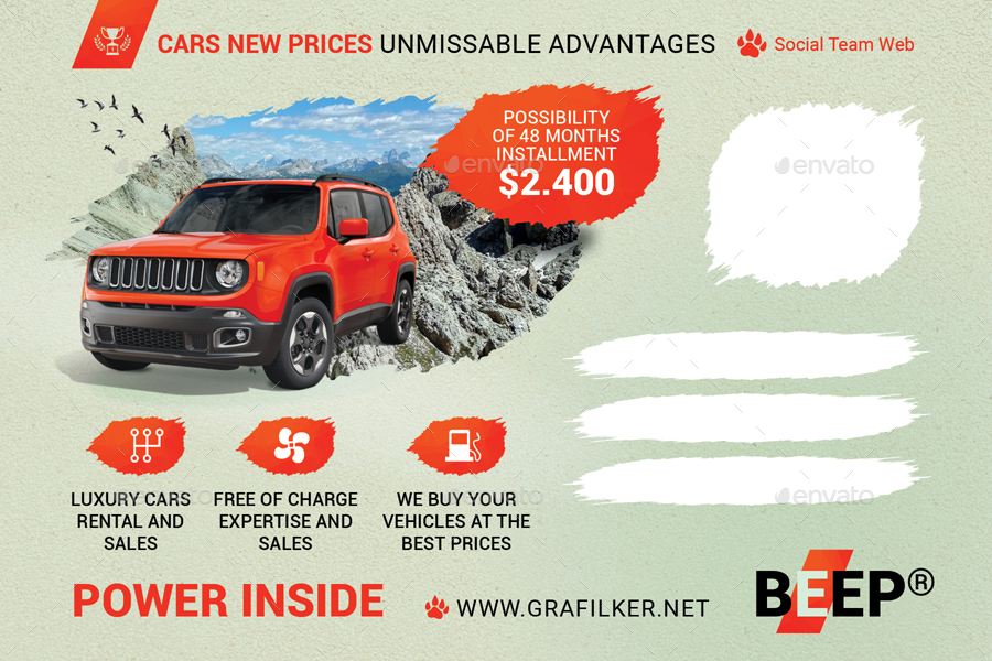 Car Sales Postcard Templates, Print Templates | GraphicRiver
