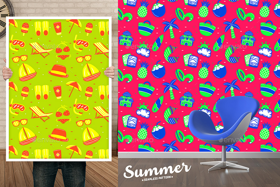 Summer Seamless Pattern — part 2, Graphics | GraphicRiver