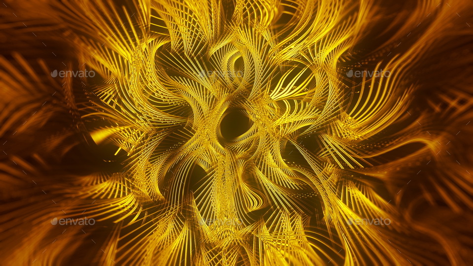 Golden Strings Abstract Backgrounds, Graphics | GraphicRiver