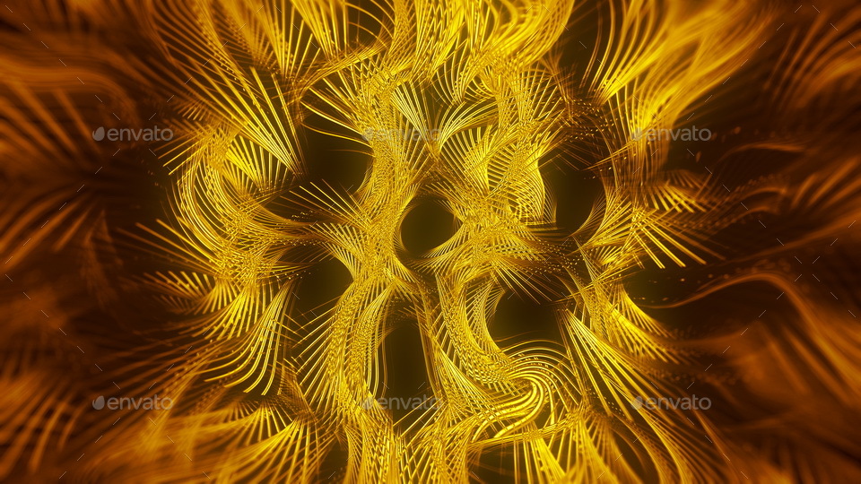 Golden Strings Abstract Backgrounds, Graphics | GraphicRiver