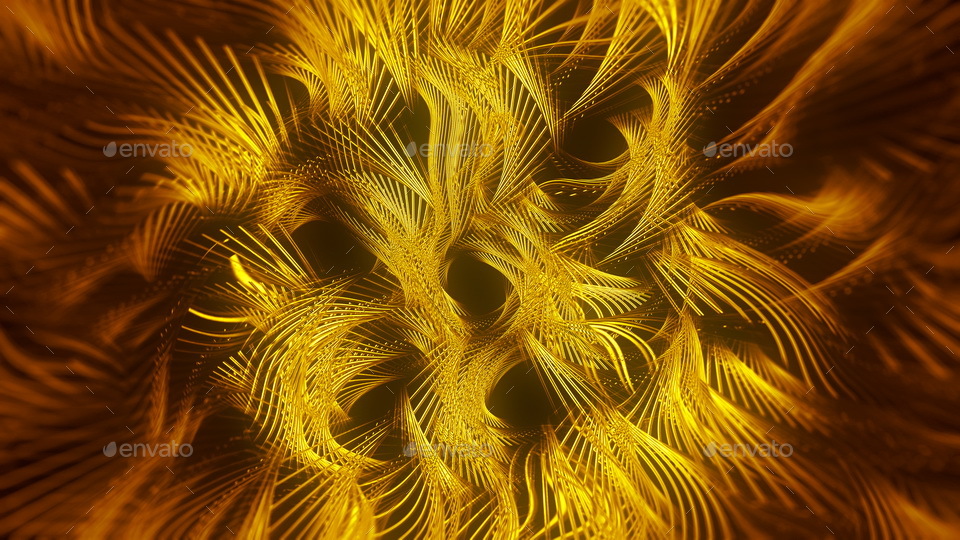 Golden Strings Abstract Backgrounds, Graphics | GraphicRiver