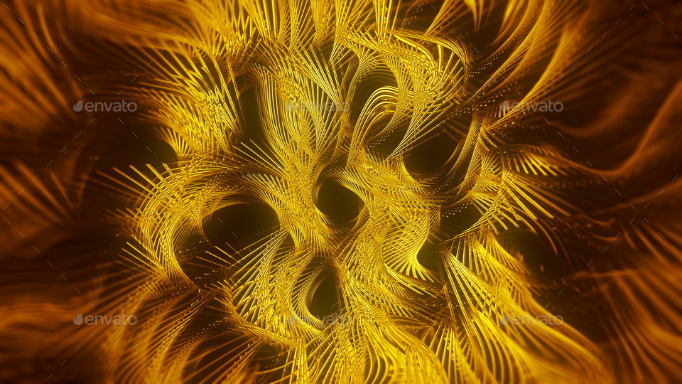 Golden Strings Abstract Backgrounds, Graphics | GraphicRiver