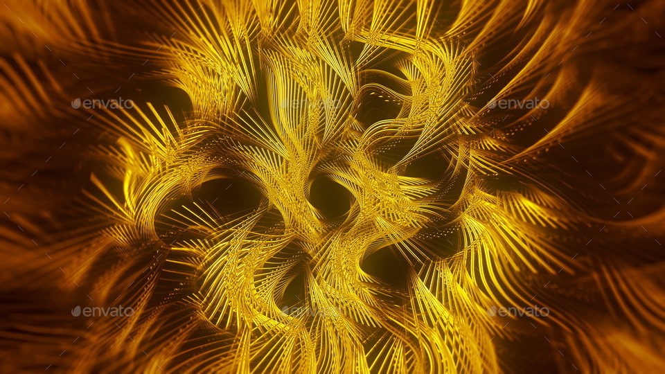 Golden Strings Abstract Backgrounds, Graphics | GraphicRiver