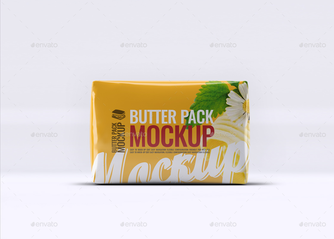 Butter Pack Mock-Up, Graphics | GraphicRiver