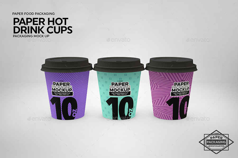 Paper Hot Drink Cups Packaging Mockup, Graphics | GraphicRiver