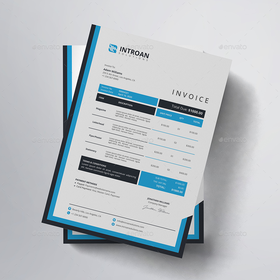 Modern Invoice, Print Templates | GraphicRiver
