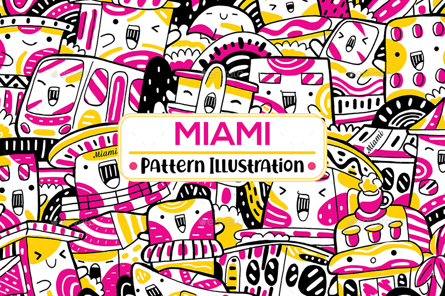Miami Pattern Illustration, Graphics | GraphicRiver