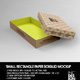 Small Rectangular Paper Box and Lid Packaging Mockup, Graphics ...